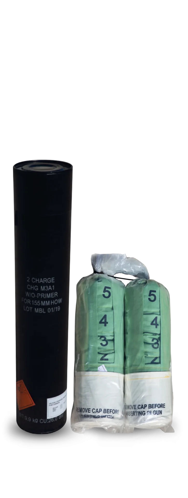 155 mm M3A1 – The M3 series propelling charges